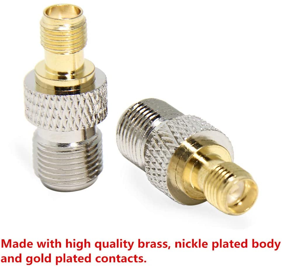 F Female to SMA Female, 2-Pack RFAdapter Coaxial Connector Adapter for ...