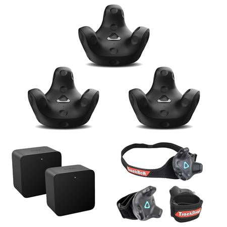 3 Pack VIVE Tracker (3.0) Bundle with 2x Base Station 1.0, Rebuff ...