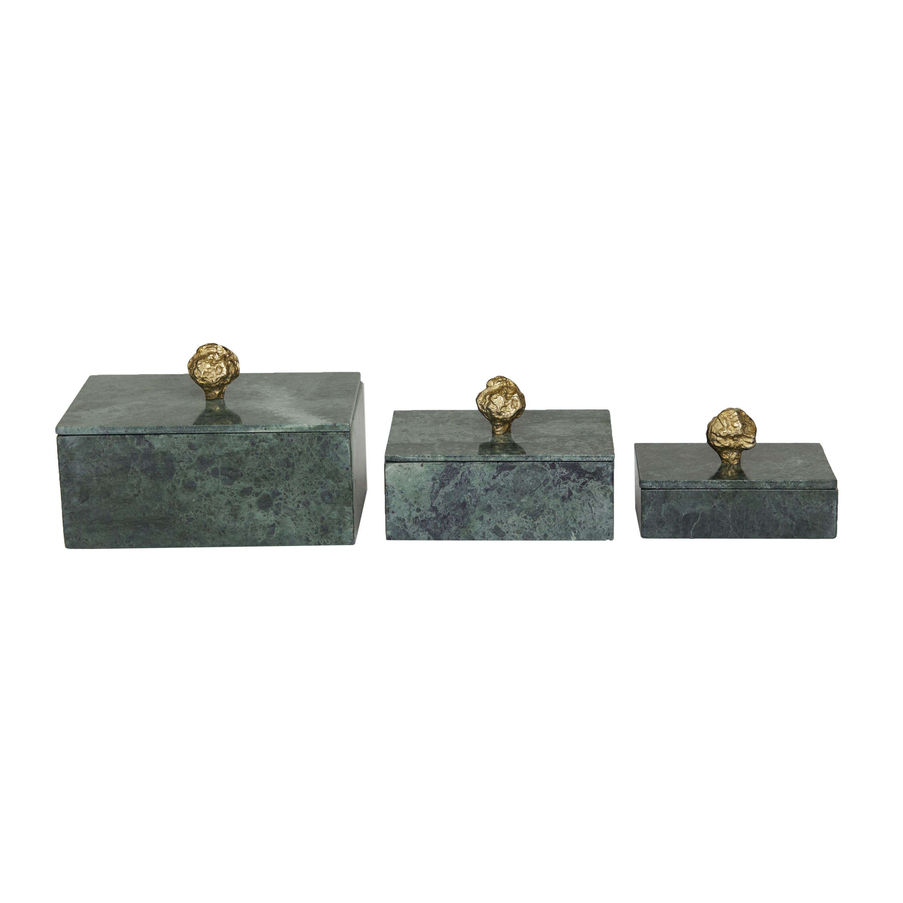 DecMode Green Marble Decorative Box with Gold Final, 3 Count - Walmart.com