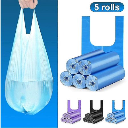5 Rolls 100pcs Garbage Bag Closure Garbage Bag Odorless Universal ...