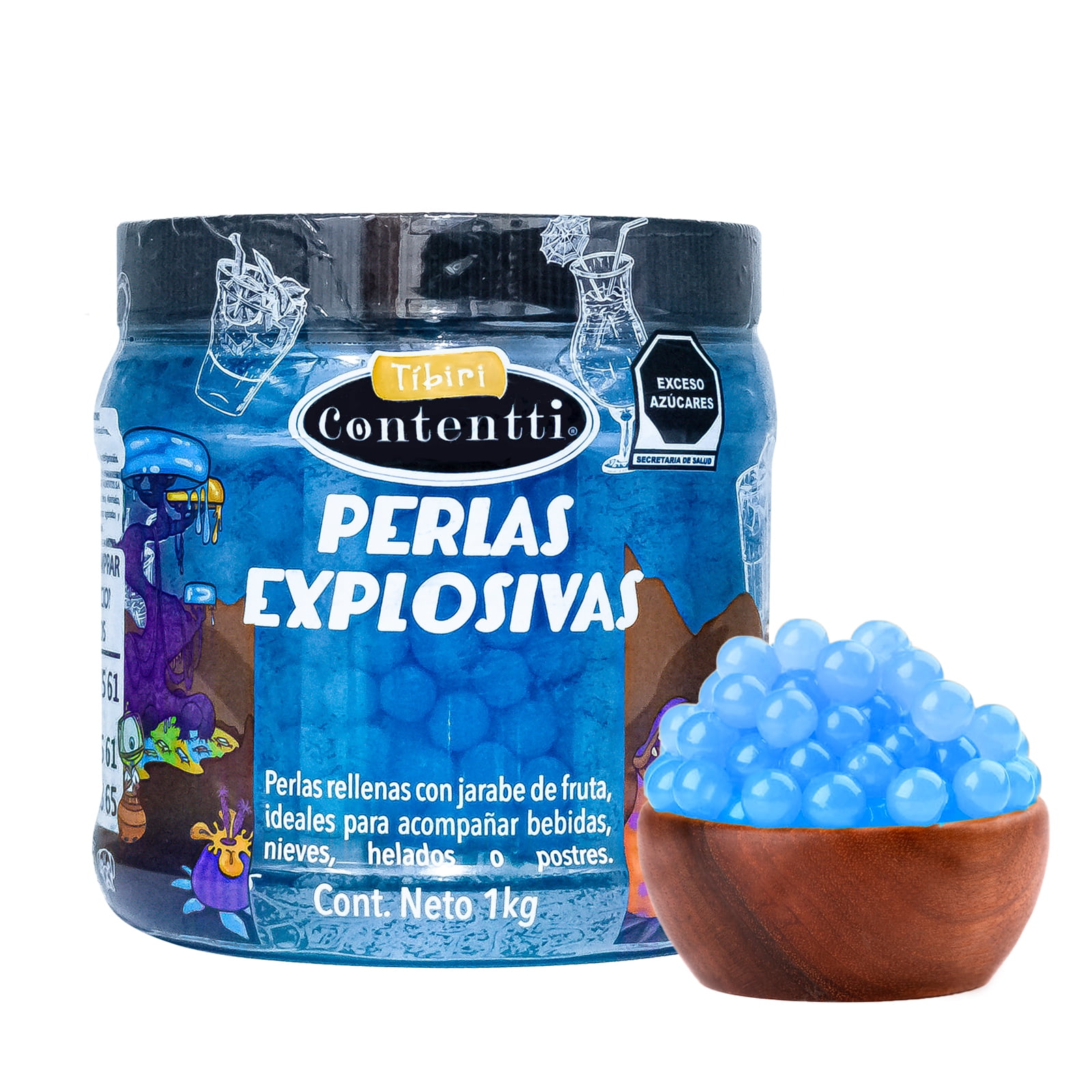 Perlas Mora Azul 1 Kg Tíbiri Contentti Perlas Explosivas | Bodega ...