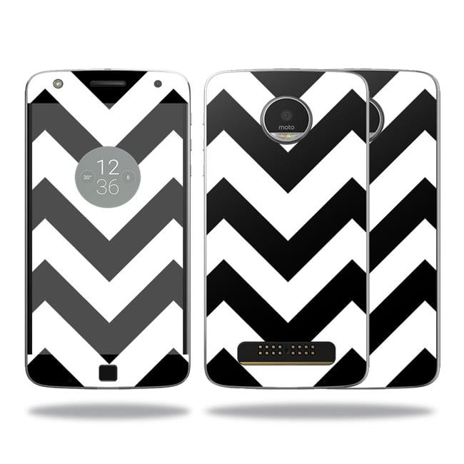 MightySkins MOMZPL-Black Chevron Skin for Motorola Moto Z Play Sticker ...