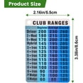 Golf Club Range Chart Card – Large Font Golf Distance Card for All ...
