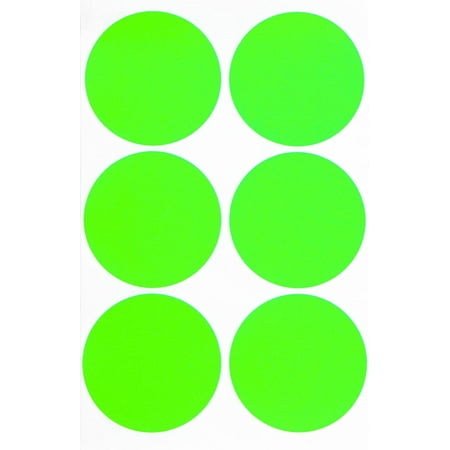 IGUOHAO Round 2" inch Neon Green Sticker 50mm dot Labels for Multi ...