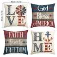 2PCS Patriotic Pillow Covers 18x18 Inch - Independence Day 205th Flag ...