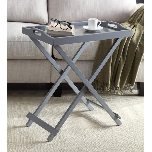 Convenience Concepts Designs2Go Folding Tray Table, Gray - Walmart.com