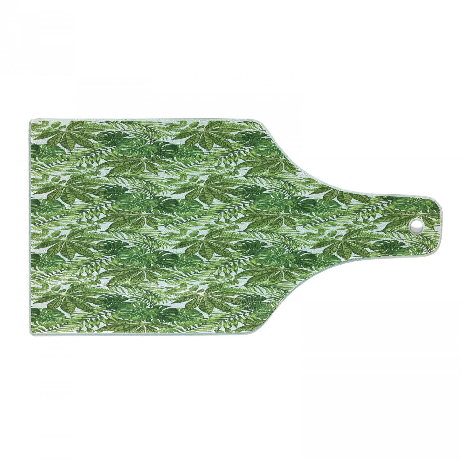 Palm Leaf Cutting Board, Mix of Jungle Foliage Leaves Madagascar Aloha ...