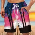 XINPING Men's Swim Trunks 9 Inch Retro Athletic Tropical Print Quick ...