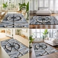 Area Rug 3x5ft Gray Yellow Rudder Washable Area Rugs for Living Room ...