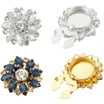 Crystal Rhinestone Button Covers, Flower Sleeve Decorative Buttons ...