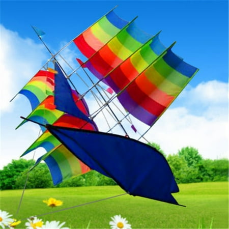 Large Kite/Ship Kite for Kids and Adults Easy to Assemble Launch Fly 3D ...