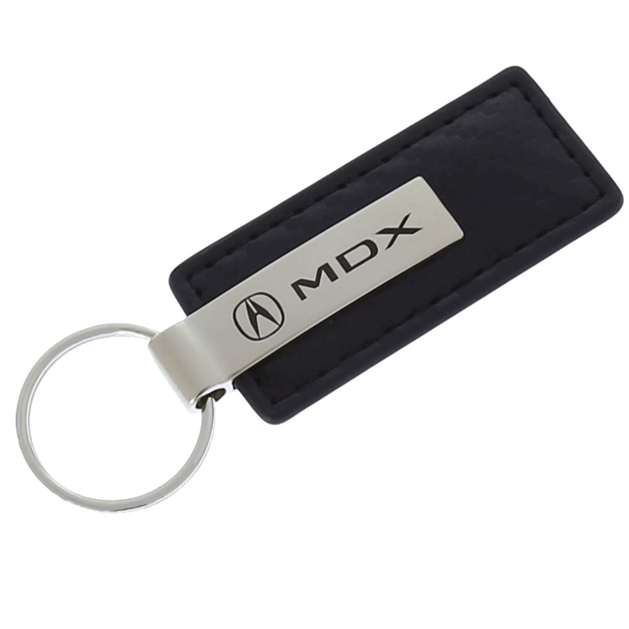 Acura MDX Carbon Fiber Leather Keychain (Black) - Walmart.com