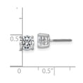 18k White Gold 2 1/2 Ctw Cert Lab Grown Diamond VS+ F+ Round 4 Prong ...