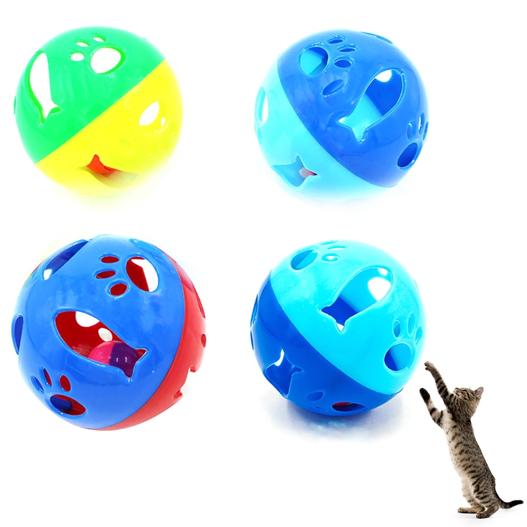 Click here for Nobrand Cat Ball Toy Bell: 4pcs Plastic Kitten Jin... prices