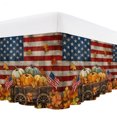 Fall Pumpkin Bed Skirt Bed Skirts King Size 16 Inch Drop, Patriotic ...