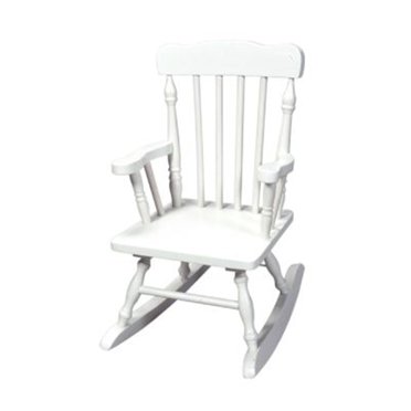 JUSTLET Outdoor Oversized Slat Rocking Chair, White - Walmart.com