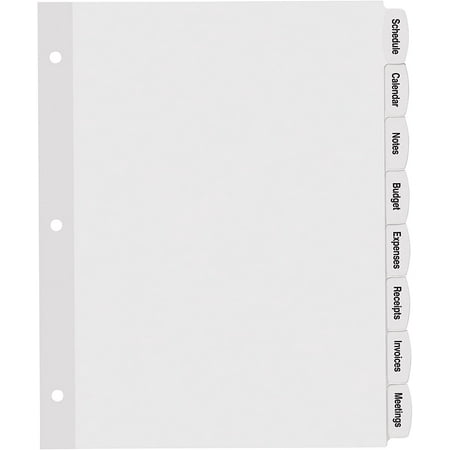 AVERY Big Tab Printable White Label Dividers with Easy Peel, 8 Tabs, 4 ...