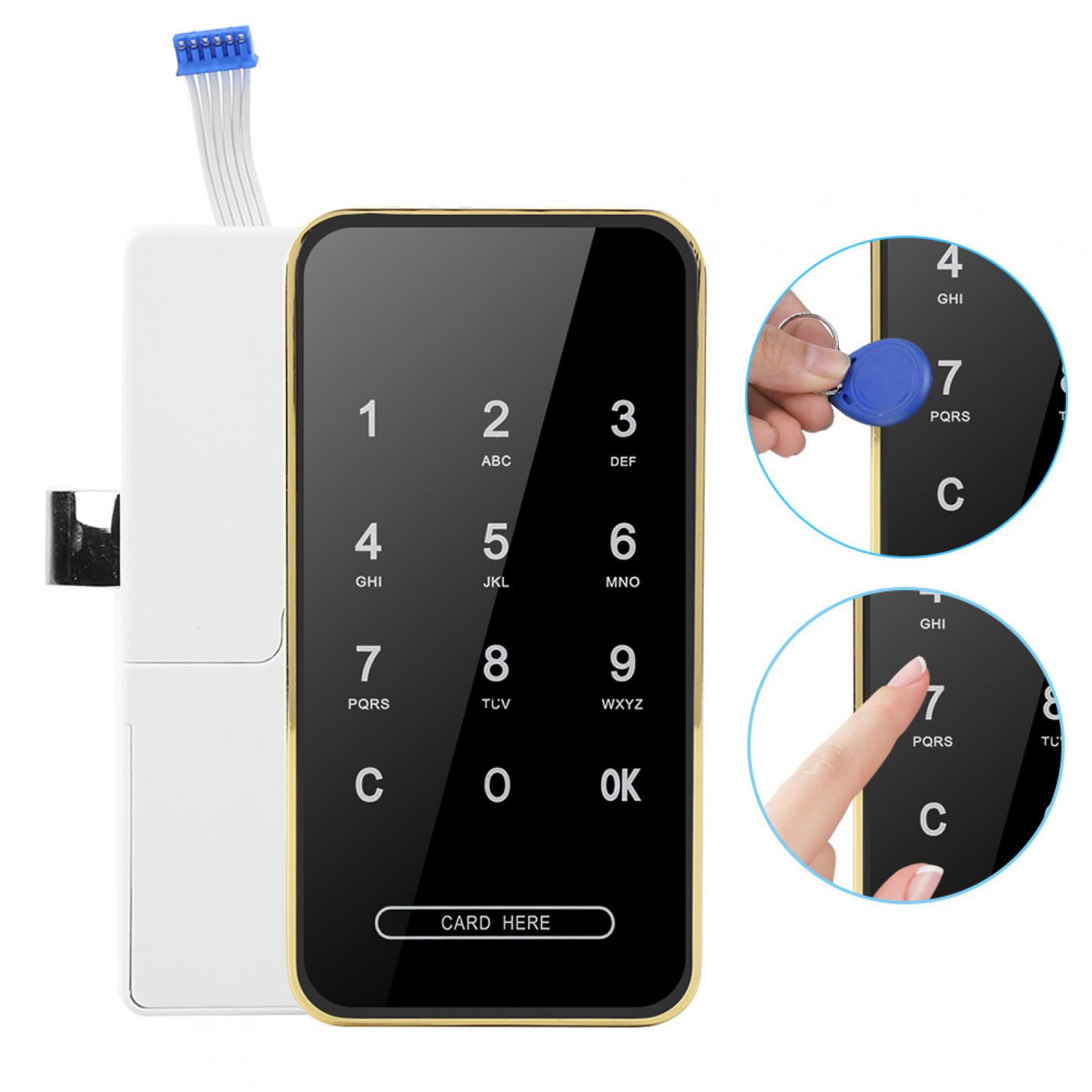 Qiilu Digital Locker Lock,Electronic Password Card Lock RFID Smart ...
