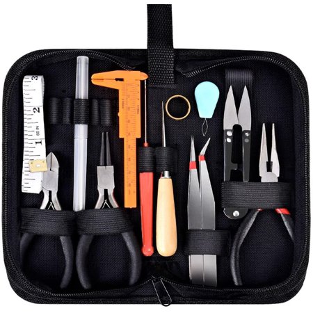 19 Piece Jewelry Making Tool Kit with Zipper Storage Case for Jewelry ...