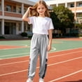 BXSRUTA Kids Athletic Jogger Pants with Elastic Waistband Color ...