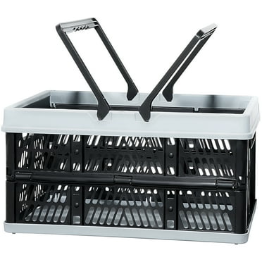 CleverMade Eco Collapsible Shopping Basket with Handles, 24L, Recycled ...