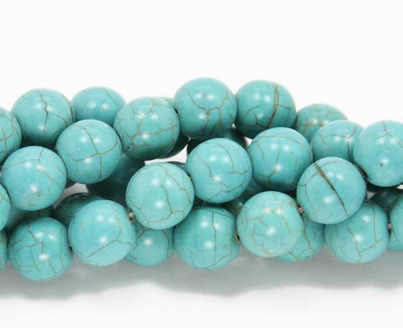 16mm 16 Inch Strand Turquoise Howlite Round Beads Genuine Gemstone ...