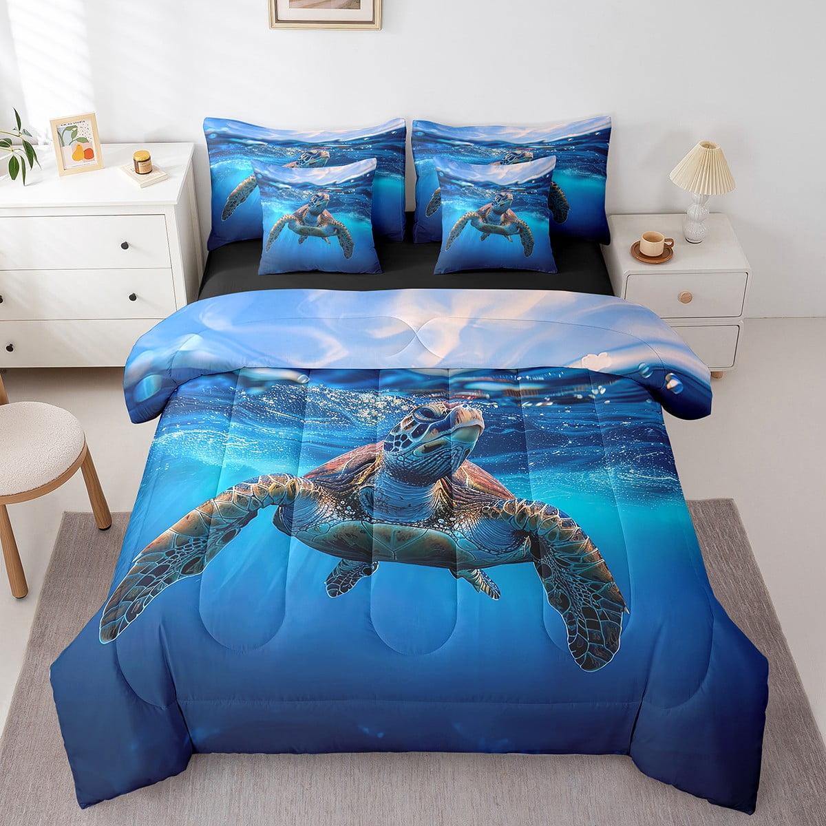 Click here for Yst Sea Turtle Comforter Set Twin 7 Piece tortoise... prices