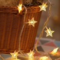 20 Star Shaped LED String Lights - Battery Powered Fairy Lights for ...