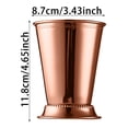 Mint Julep Metal Cup, 12oz Stainless Steel Glass with Beaded Rim ...