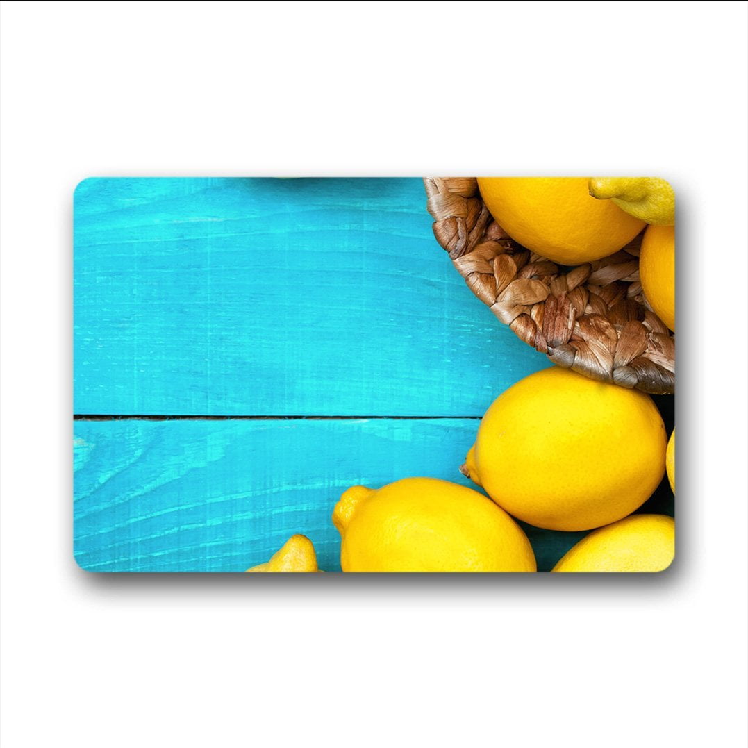 WinHome Fruit Lemon Doormat Floor Mats Rugs Outdoors/Indoor Doormat ...