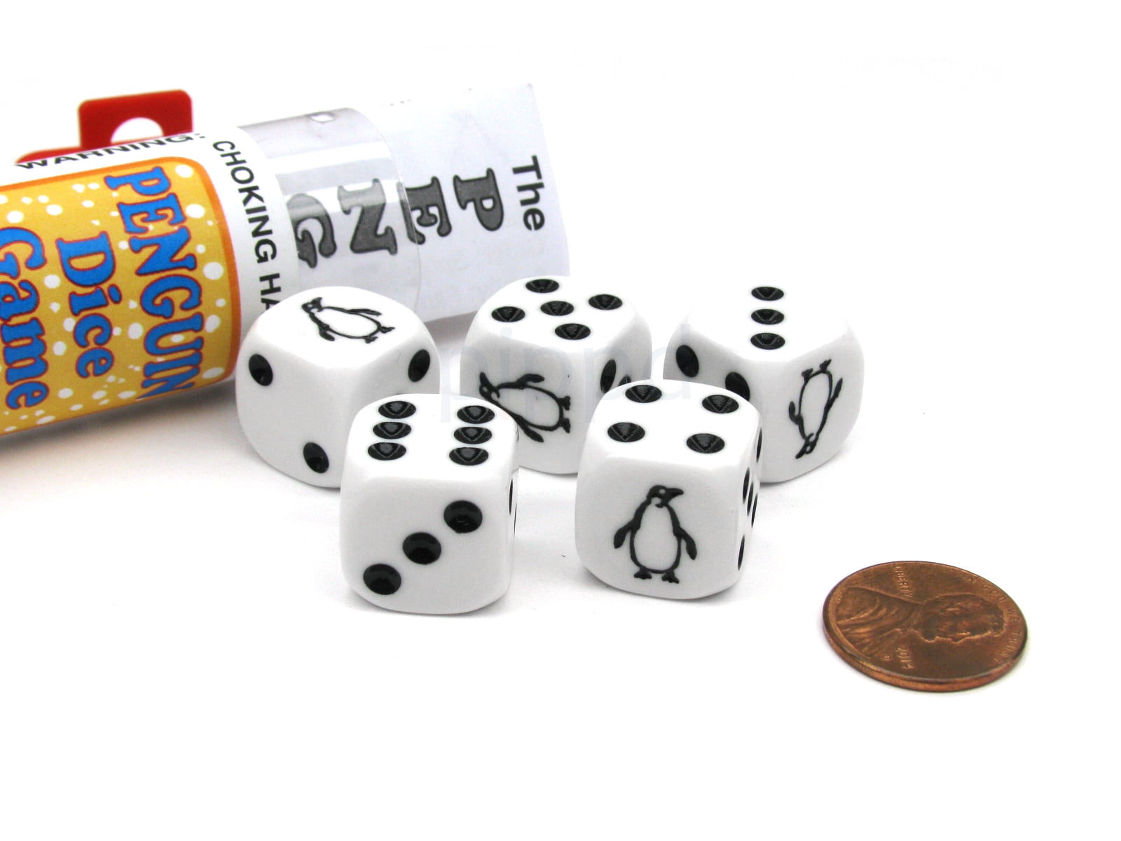 koplow games penguin dice game with 5 dice travel tube and gaming ...