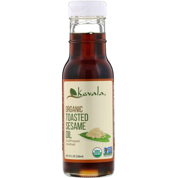 Kevala Organic Toasted Sesame Oil, 8 fl oz (236 ml) - Walmart.com ...