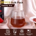 40 Pack 14oz Plastic Ribbed Wine Glasses, Clear Disposable Unbreakable ...