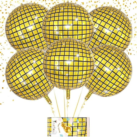 Silver 4D Foil Balloons 8 Count 7" Silver Large Sphere Mylar Balloons ...