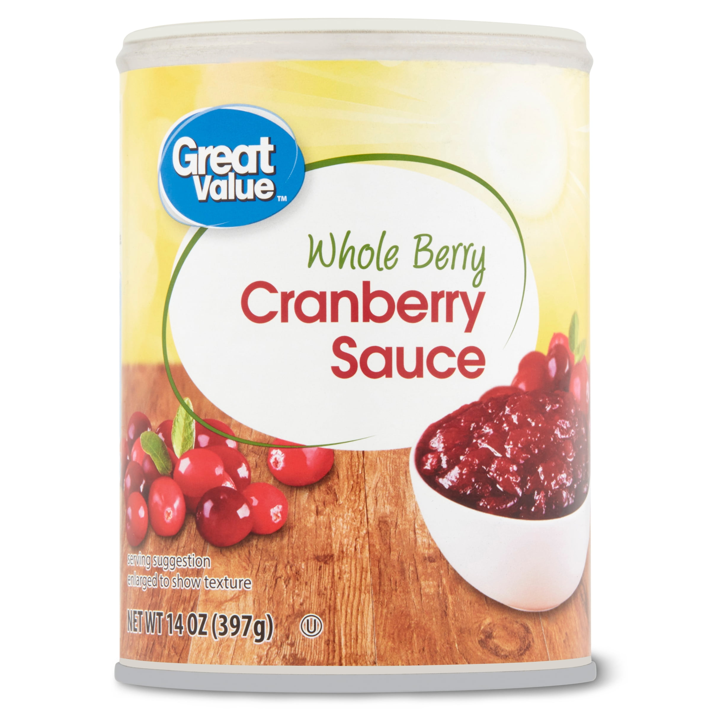 Great Value Whole Berry Cranberry Sauce, 14 oz - Walmart.com