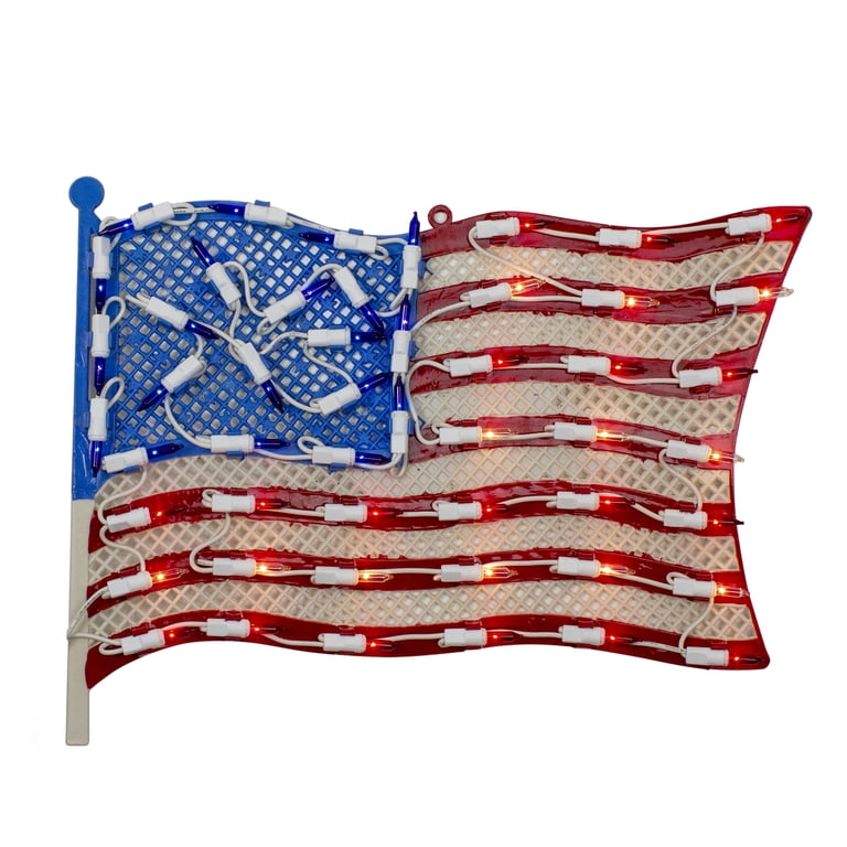 Lighted American Flag For Window American Flag| Lori's Lighted D'Lites