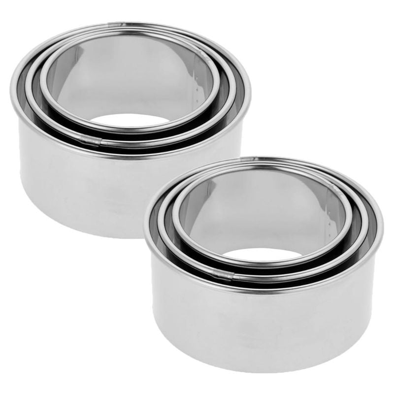 SHIYAO 3/6Pcs Plain Edge Dumpling Skin Cutter Cookie Cutters Stainless ...