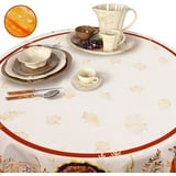 Thanksgiving Tablecloth Turkey, Fall Pumpkin Round Table Cloths 60 x 60 ...