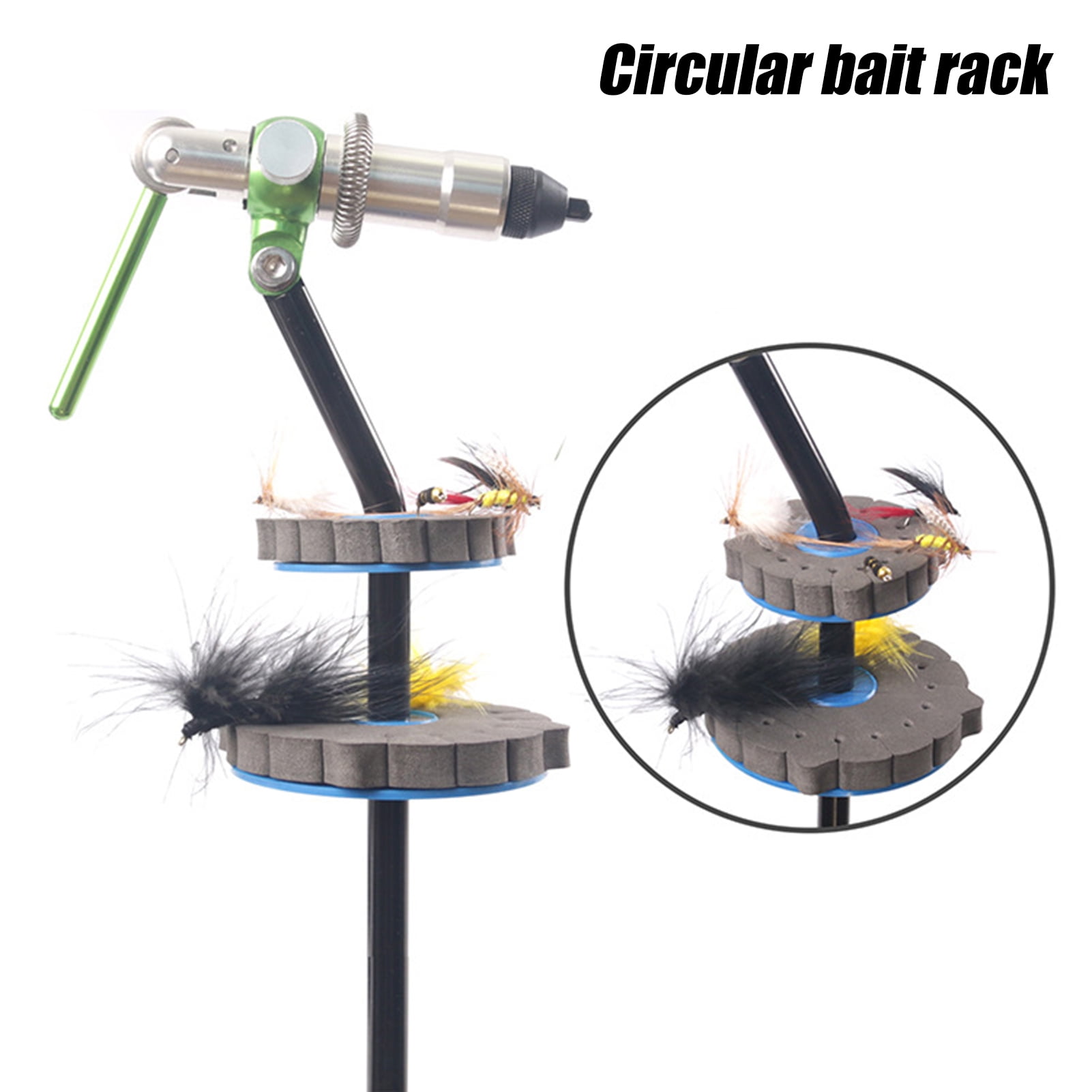 1 Pair Round Shape Fishing Hook Rack Easy to Install Lightweight ...