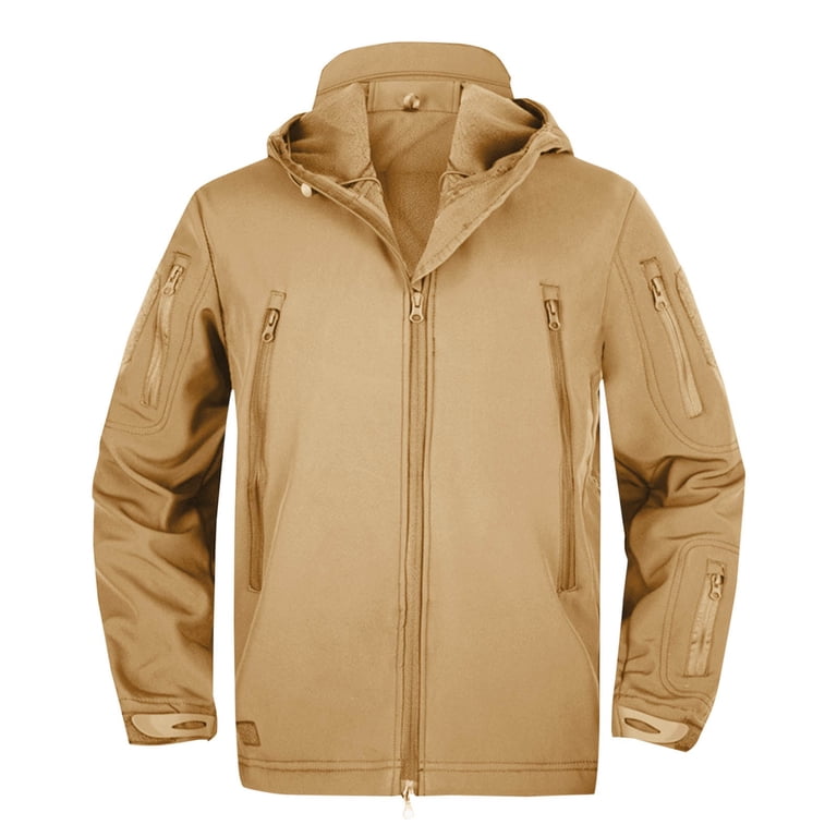 Hooded Military Jacket Men Ary Green Outdoor Cool Softshell Waterproof ...