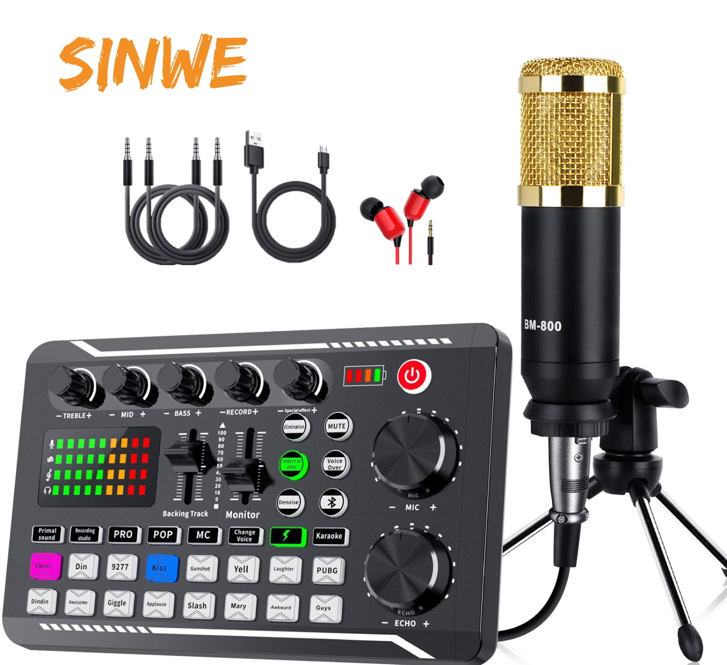 [Summer Sale]Podcast Equipment Bundle, SINWE Condenser Microphone ...