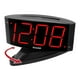 Sharp LED Digital Alarm Clock, Swivel Base, Black Case, Red Display ...