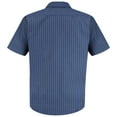 Red Kap Men's Short Sleeve Industrial Stripe Work Shirt - Walmart.com