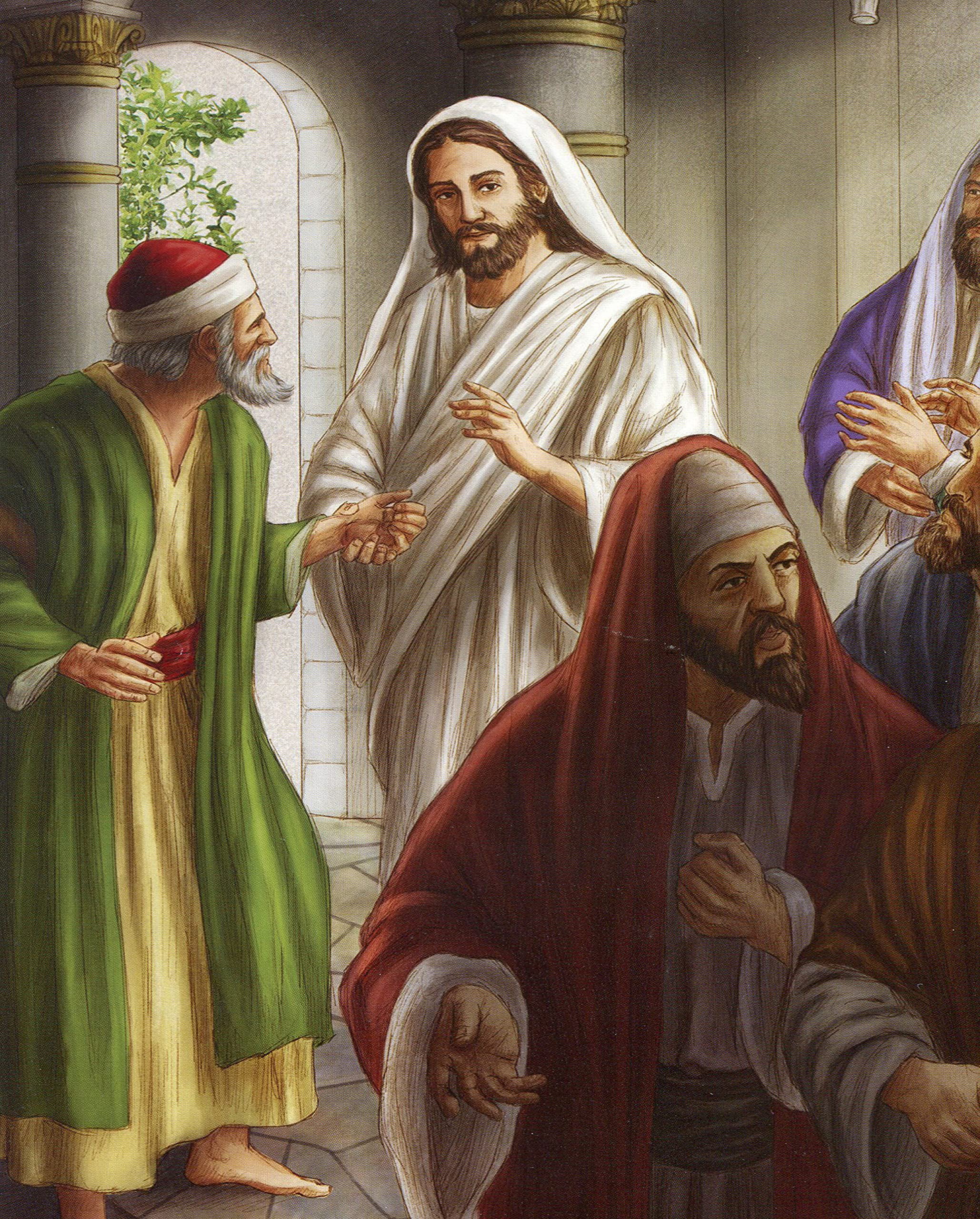 Catholic print picture - Jesus Heals Injured Hand N - 8" x 10" ready to ...