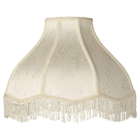 Springcrest Finial Lamp Shade, Large Cream Dome with Floral Design and ...