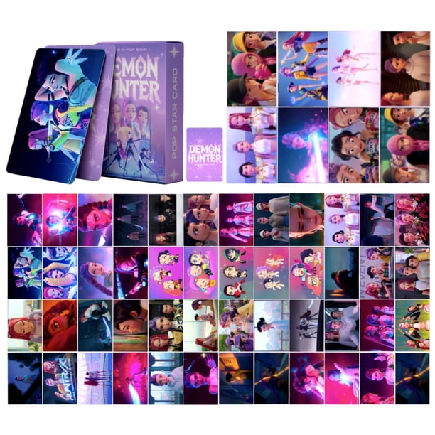 55Pack Kpop Demon Hunters Holographics Cartoon Photo Cards,Huntrix ...