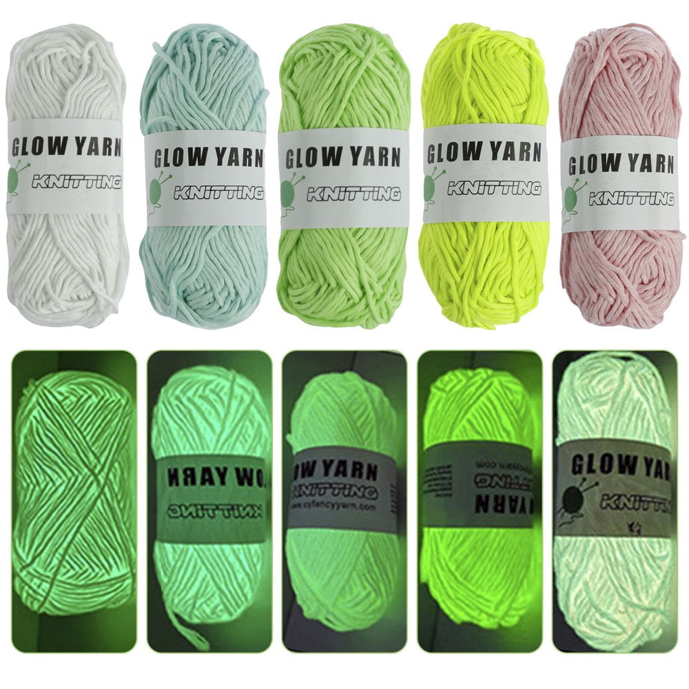 Click here for Generic 5 Rolls Glow In The Dark Yarn 58 Yard Lumi... prices