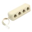 ELECTCHN Two Way Telephone Splitters RJ11 Male to Dual Female Cable ...