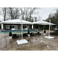 PURPLE LEAF 10 × 13 FT Patio Umbrella White Cantilever Offset Umbrella ...