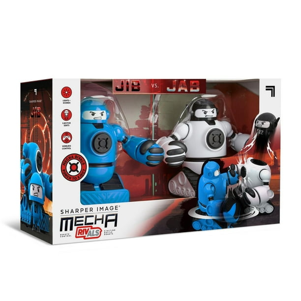 Sharper Image Mecha Rivals RC Ejecting Battle Robots Blue and White, RC ...